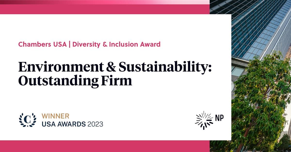 Nixon Peabody receives Chambers Diversity & Inclusion Award for commitment to sustainability ...