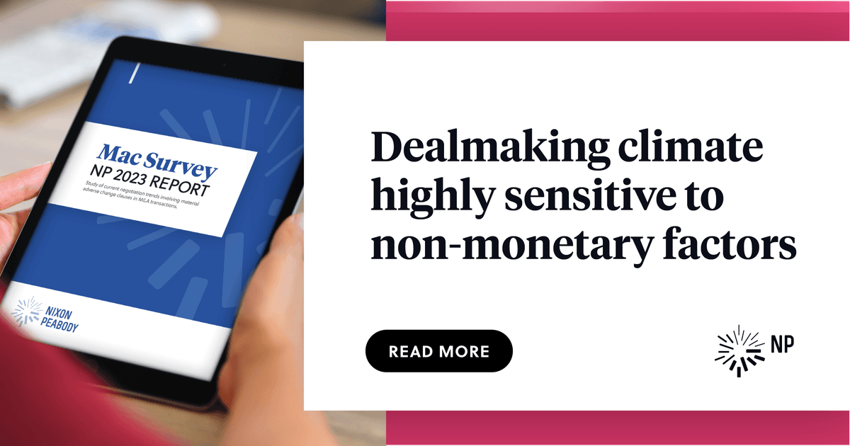 MAC Survey: Dealmaking climate highly sensitive to non-monetary factors ...