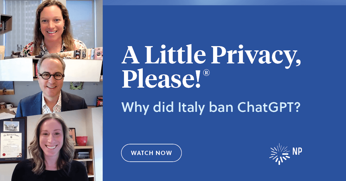 Why did Italy ban ChatGPT? | Nixon Peabody LLP